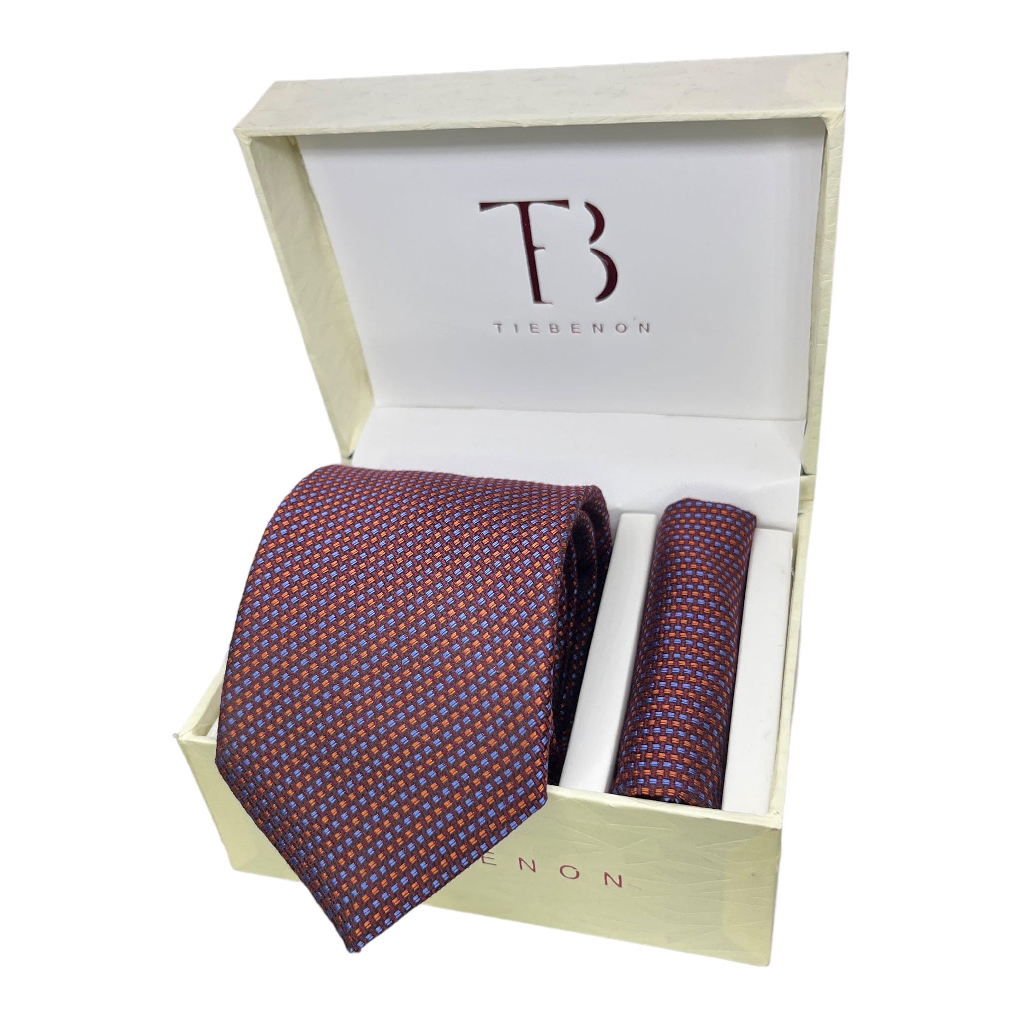 Maroon Multi Dotted Microwool Tie Set | Tie Benon
